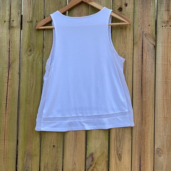Athleta | Tops | Euc Athleta White Mesh Workout Tank Top | Poshmark